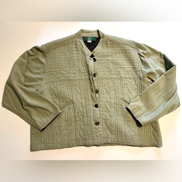 Orvis | Jackets & Coats | Orvis Quilted Embroidered Crop Jacket Olive ...